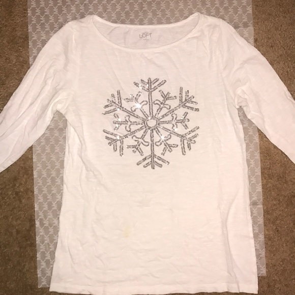 LOFT | Tops | Loft Snowflake Top | Poshmark